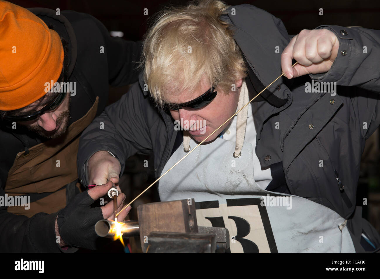 Edmonton, UK,21st January 2016, London Mayor, Boris Johnson, and Rob ...