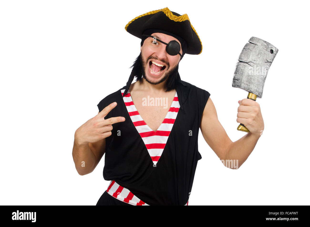 Man pirate isolated on the white background Stock Photo - Alamy