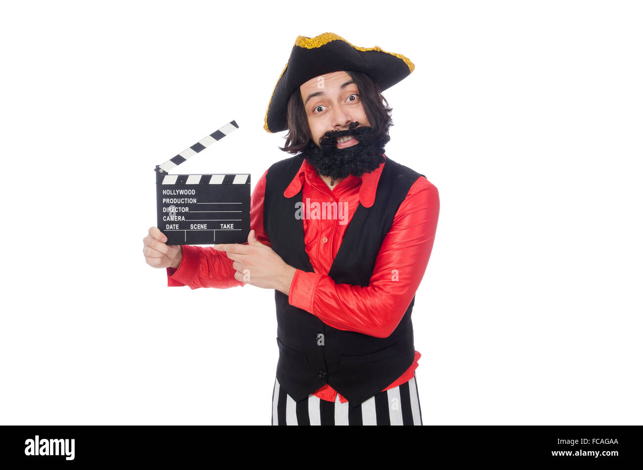 Funny pirate isolated on the white Stock Photo - Alamy