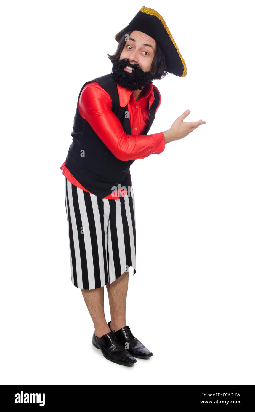 Funny pirate isolated on the white Stock Photo - Alamy