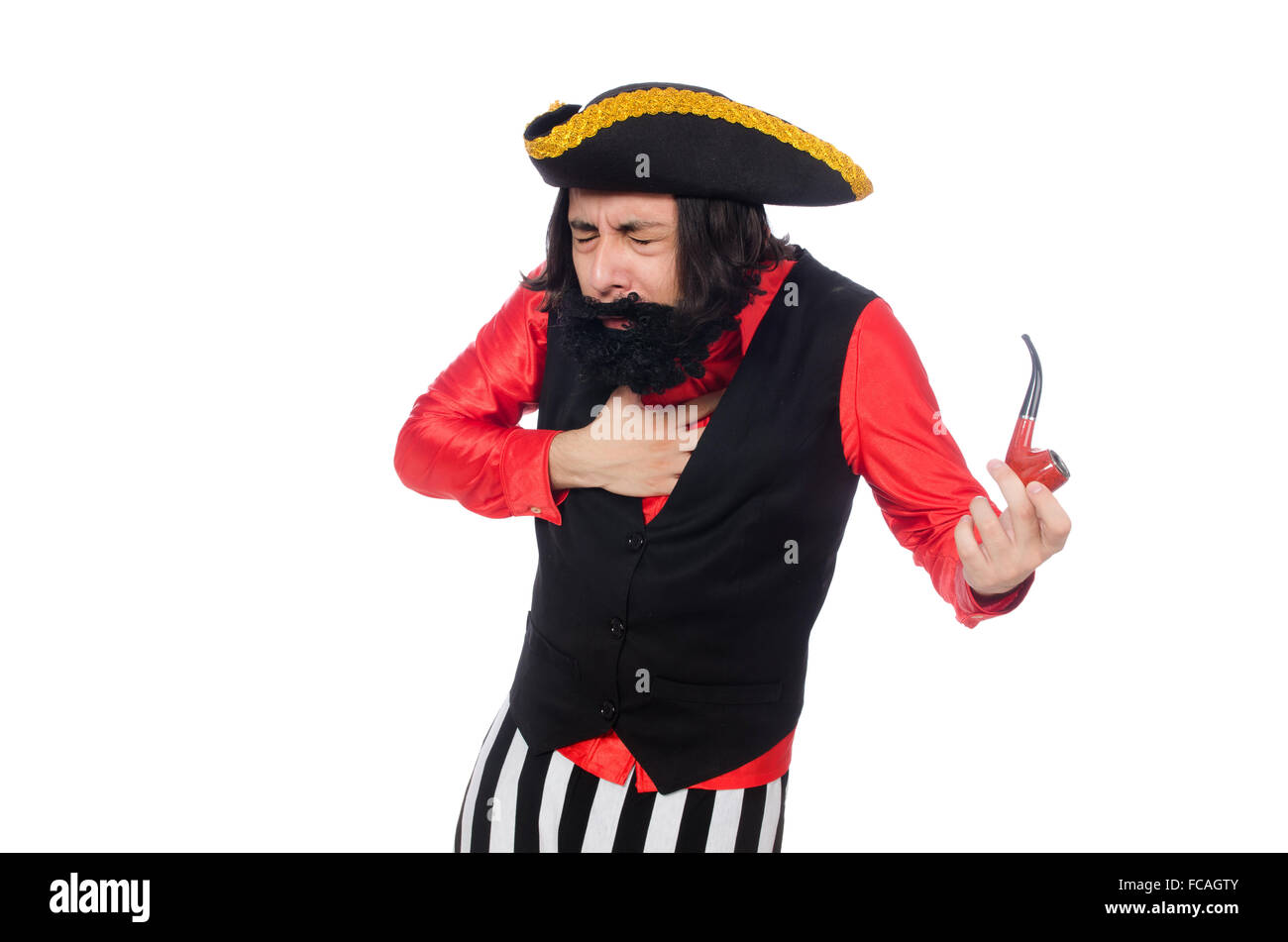 Funny pirate isolated on the white Stock Photo - Alamy