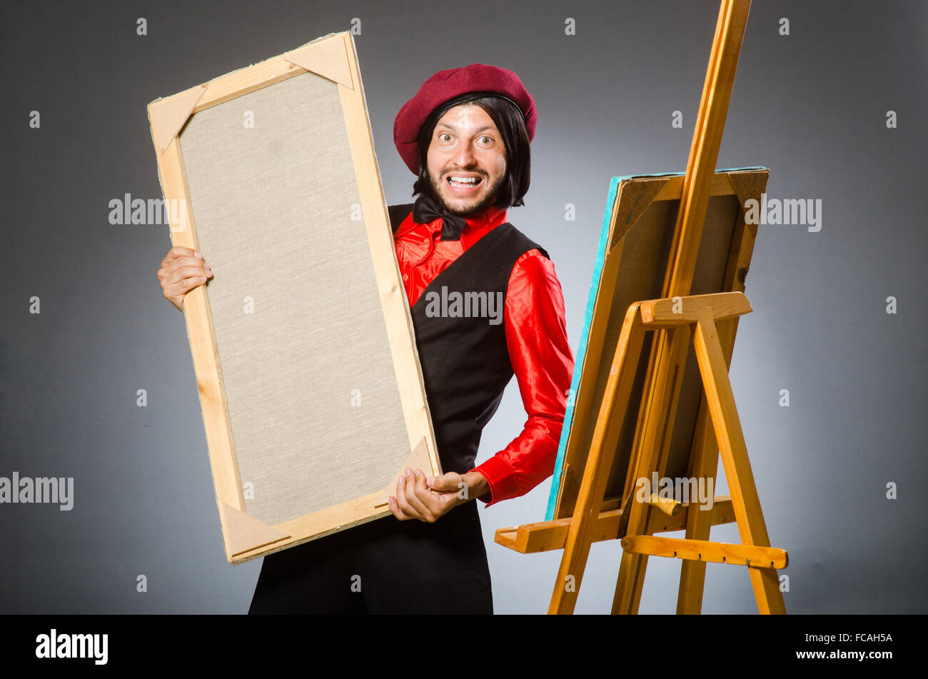 Man artist in art concept Stock Photo - Alamy