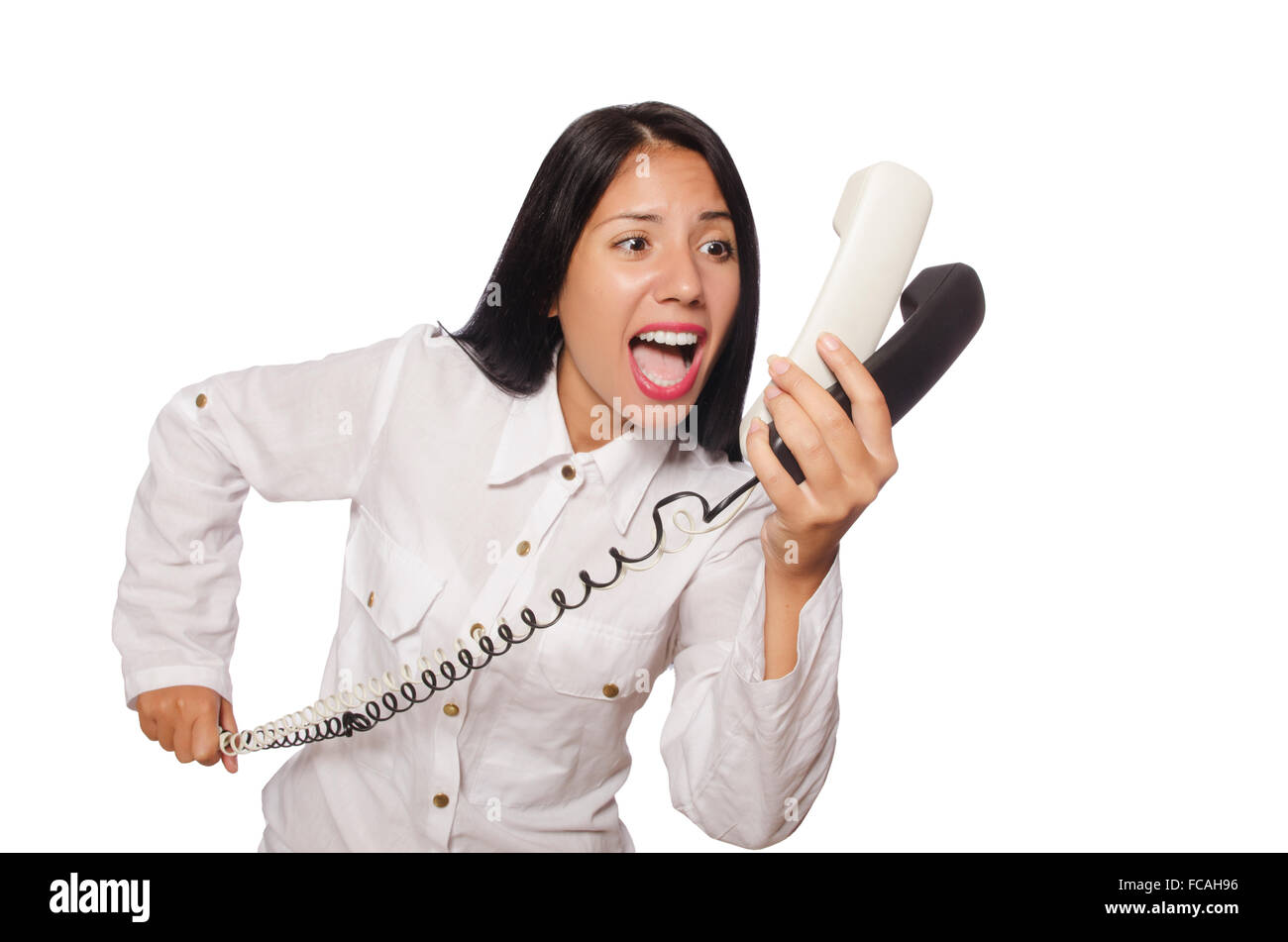 Woman in funny business concept Cut Out Stock Images & Pictures - Alamy