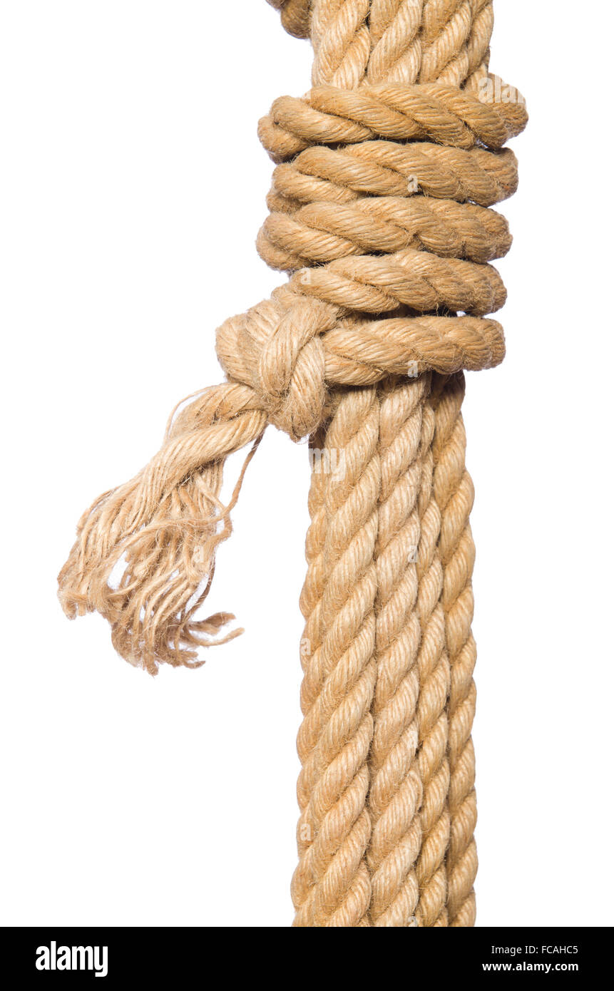 Rope isolated on the white background Stock Photo - Alamy