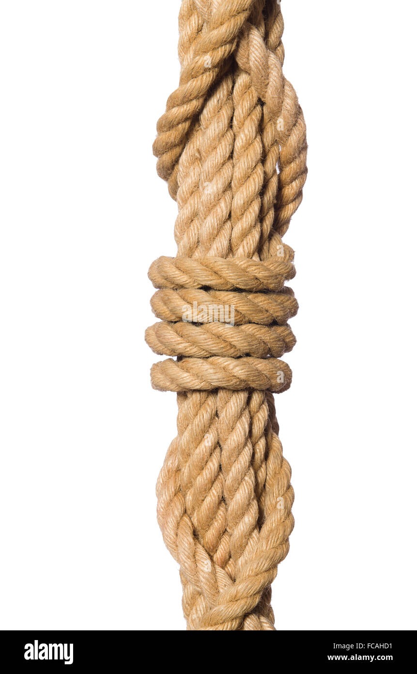 Rope isolated on the white background Stock Photo - Alamy