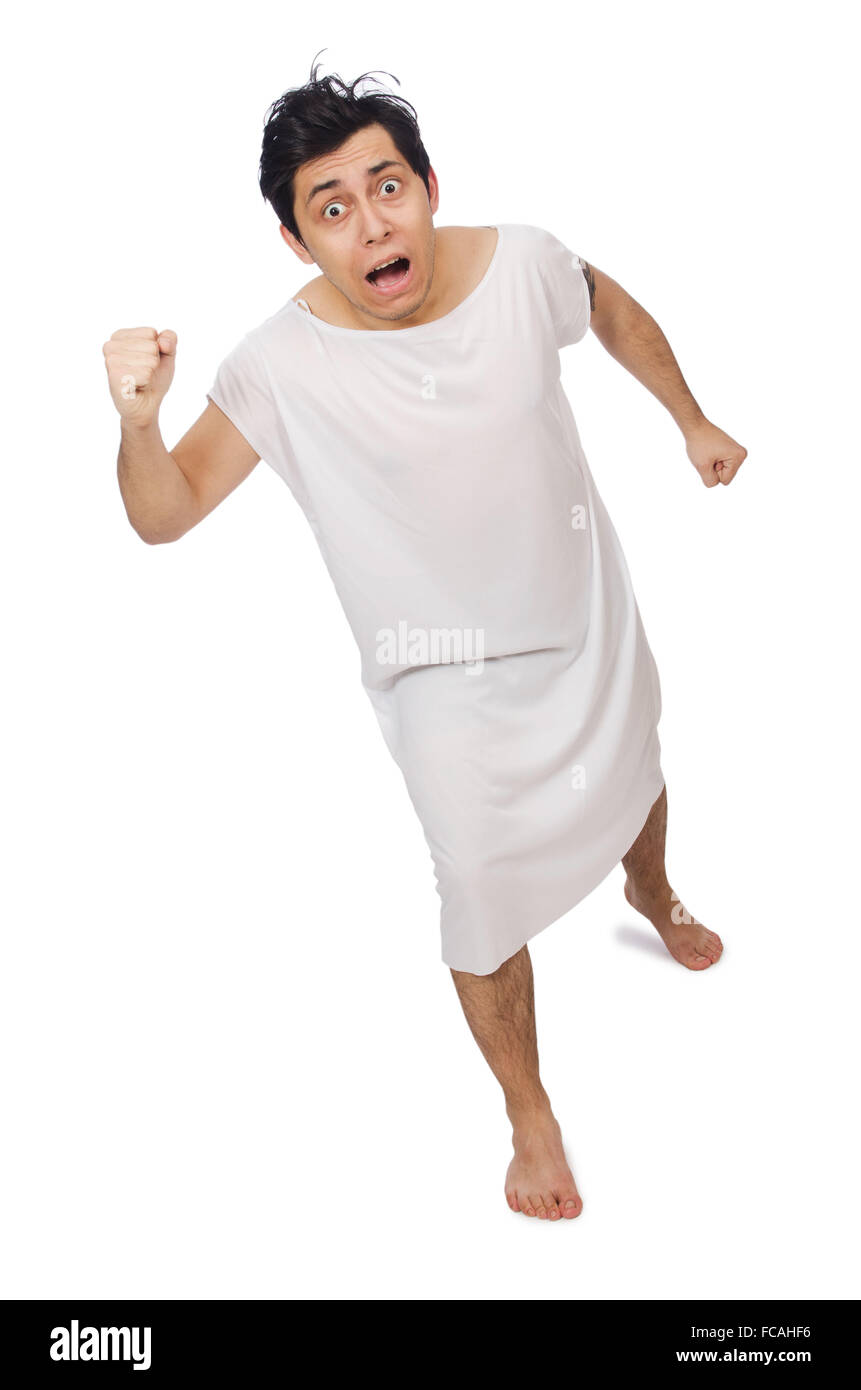 Funny man suffering from mental disorder Stock Photo - Alamy