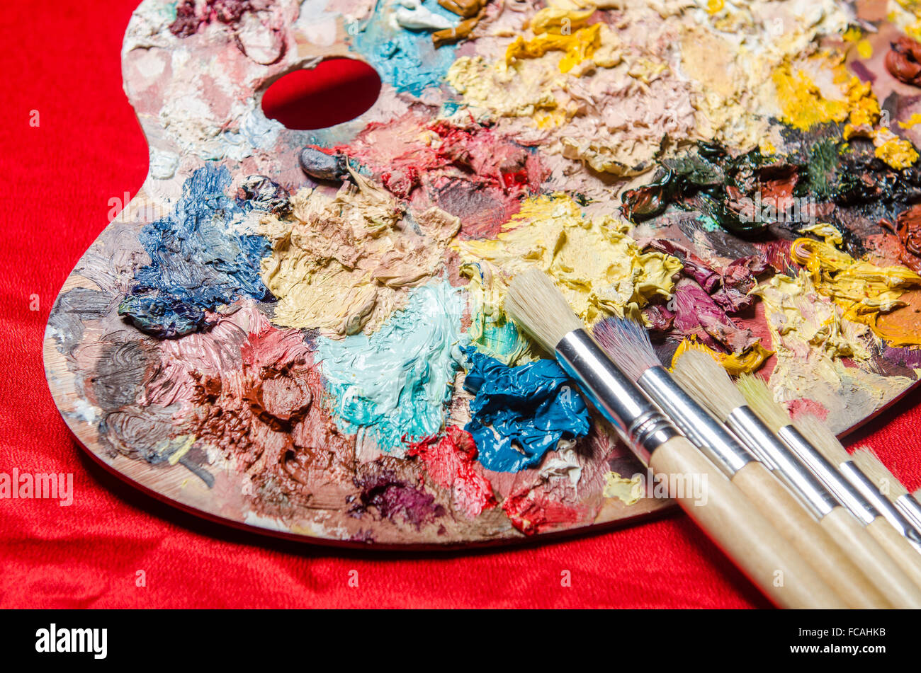 Artist palette in art concept Stock Photo - Alamy