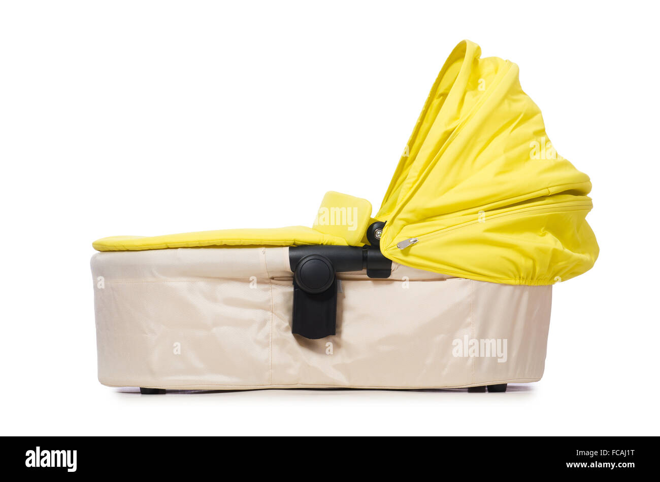 Baby carrycot isolated on white Stock Photo - Alamy