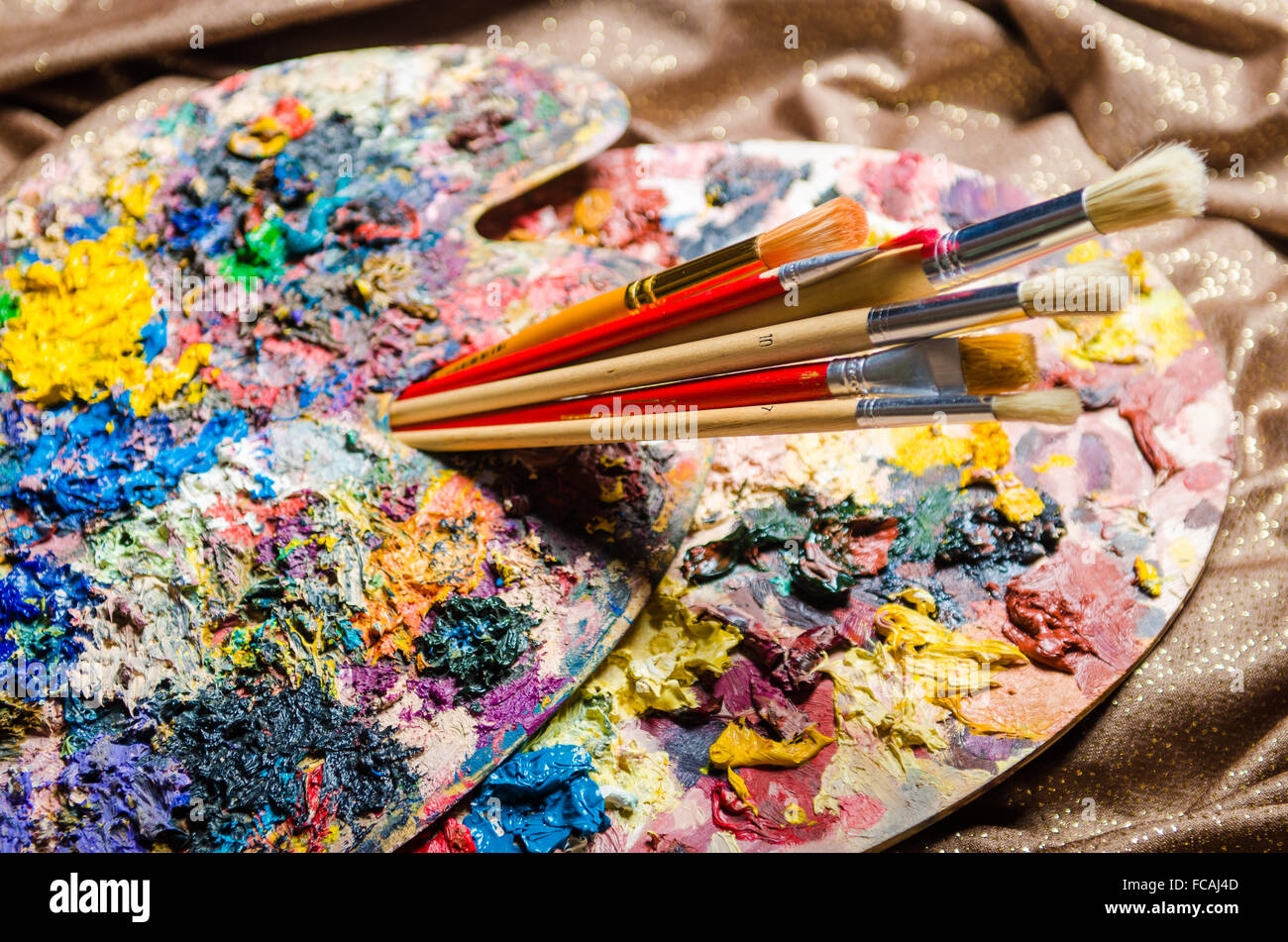 Artist palette in art concept Stock Photo - Alamy