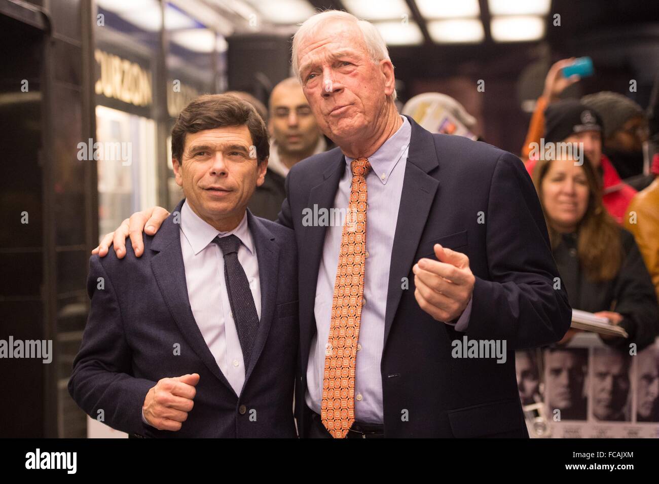 London.UK. Spotlight reporter Mike Rezendes (L) and Spotlight Editor ...