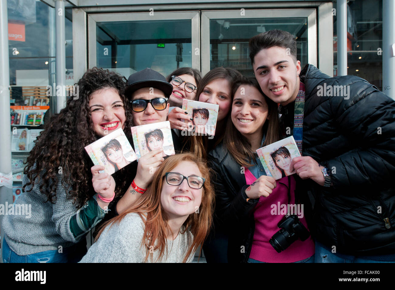 Alessandra Amoroso's fans holding their album copy of her. The great ...
