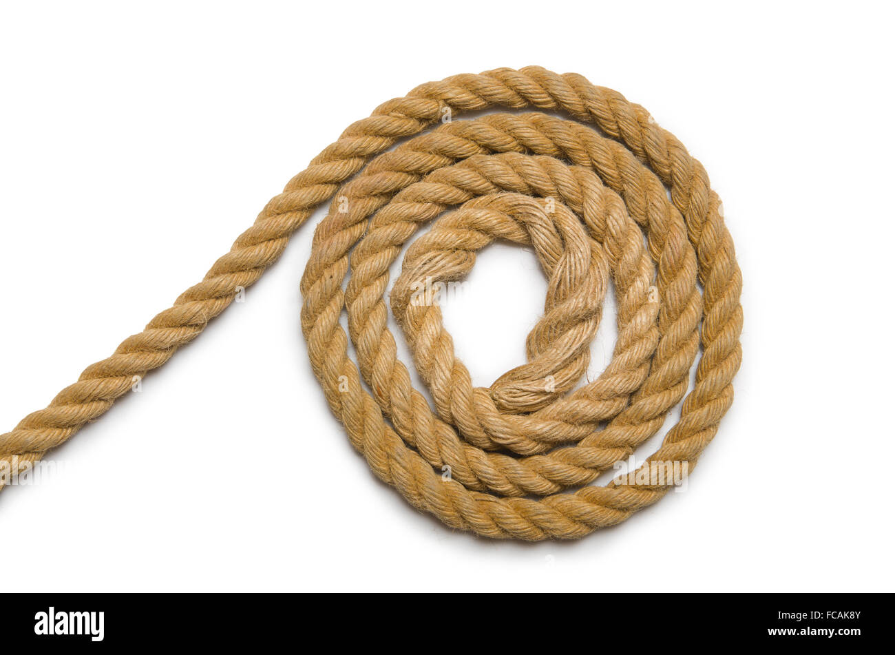 Concept with long hemp rope Stock Photo - Alamy