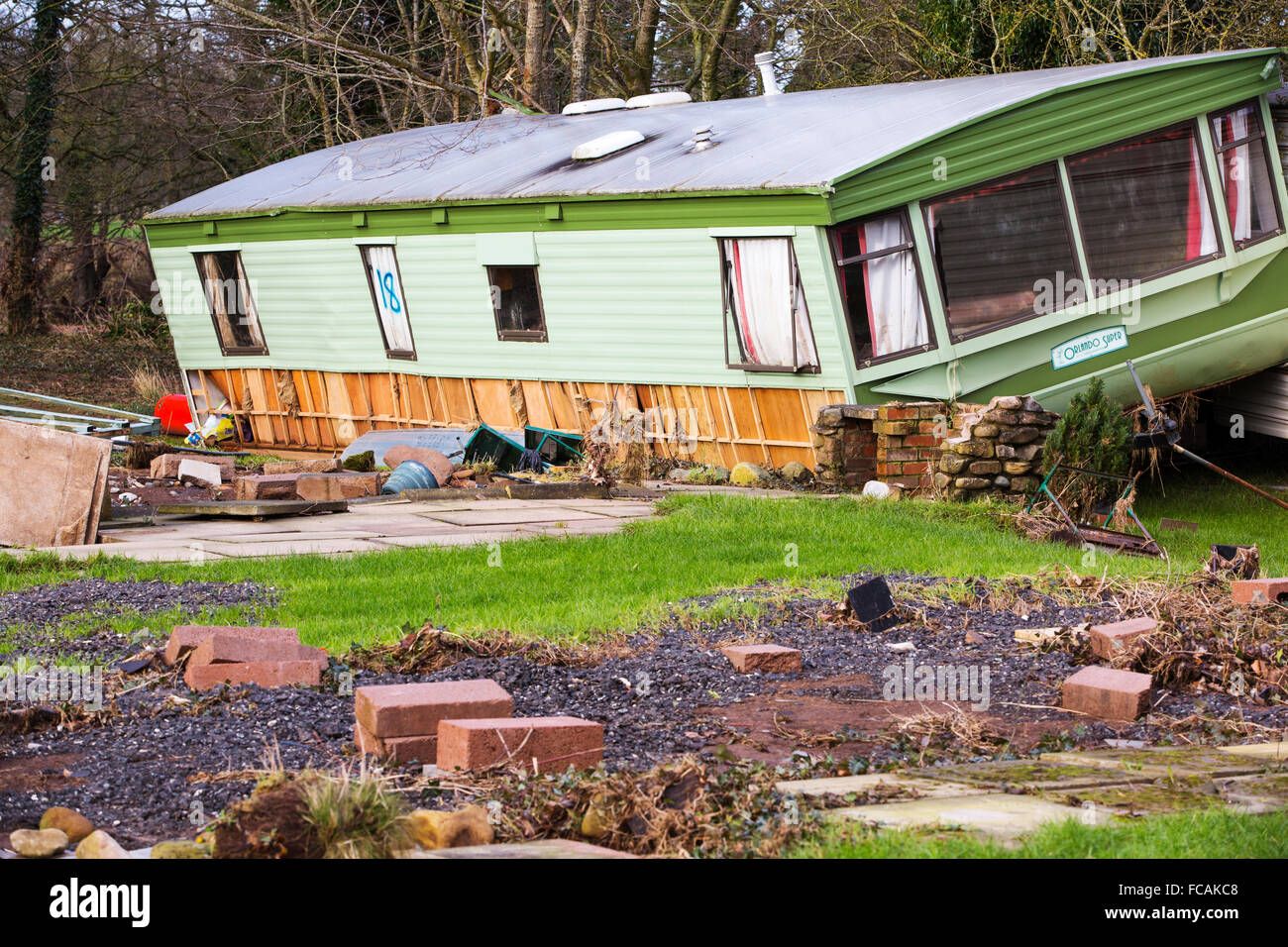 A carvan park that contained around thirty static caravans in bolton ...