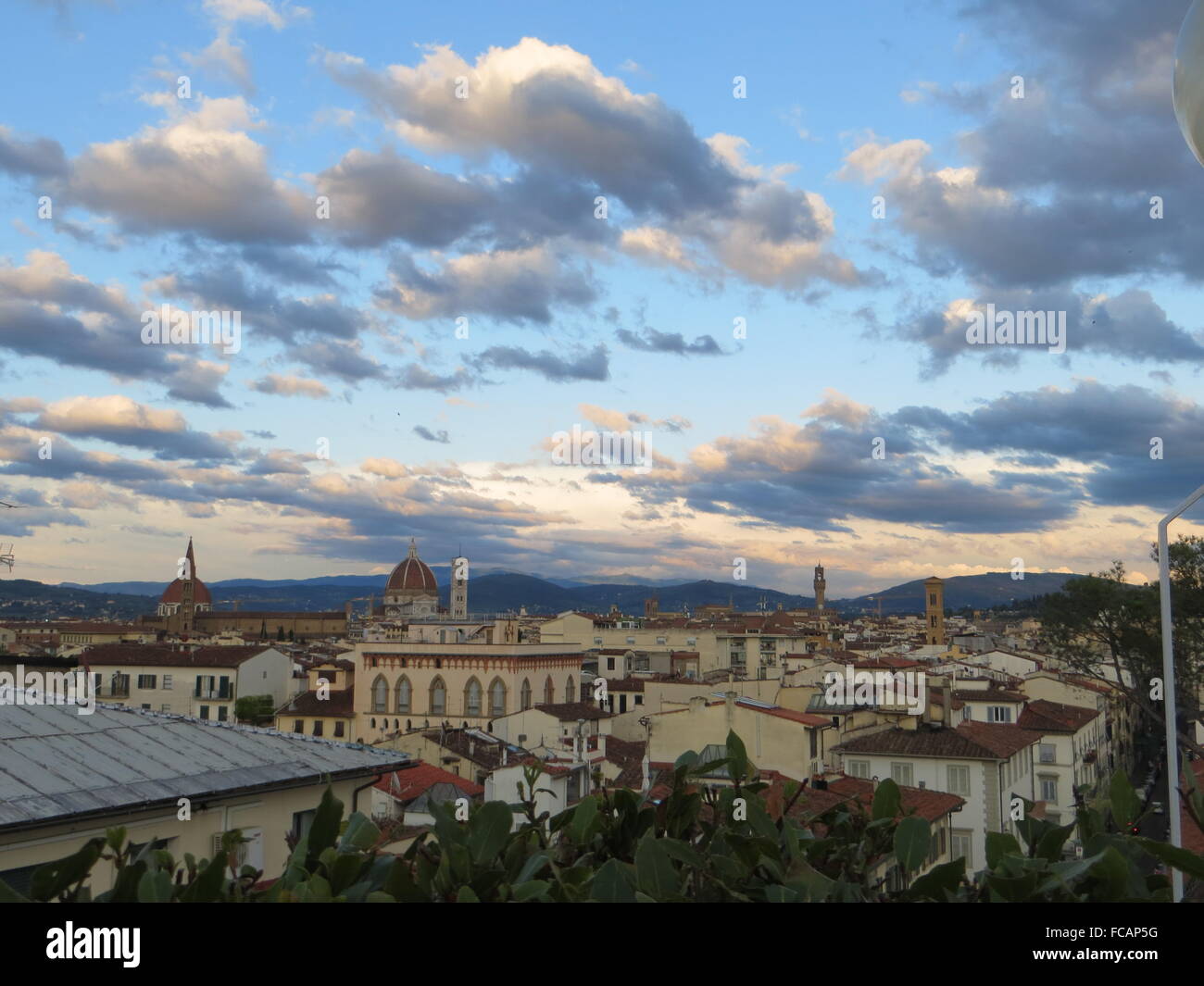 Sunset over Florence, Italy Stock Photo - Alamy