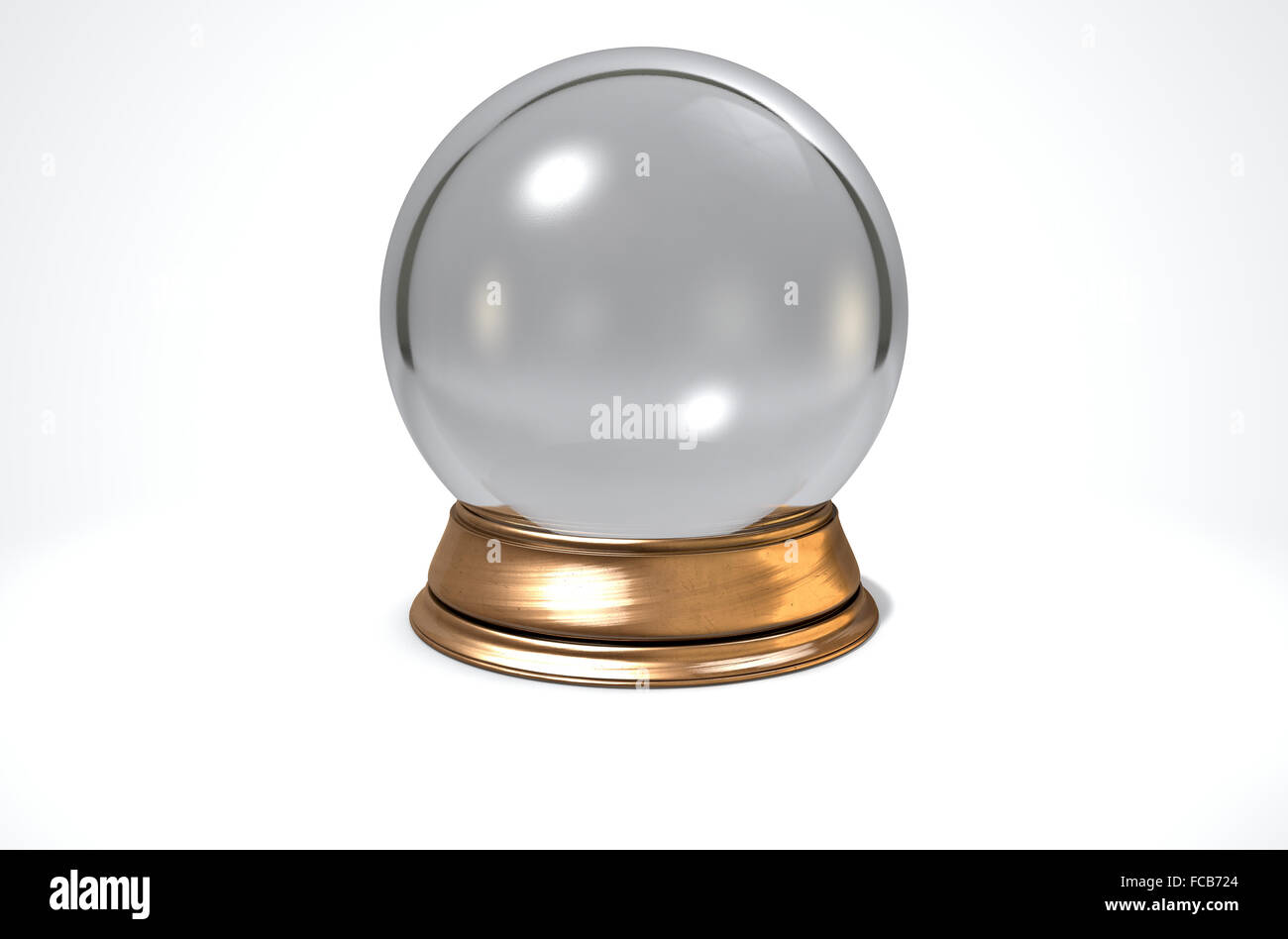 A regular crystal ball on an isolated white studio background Stock ...