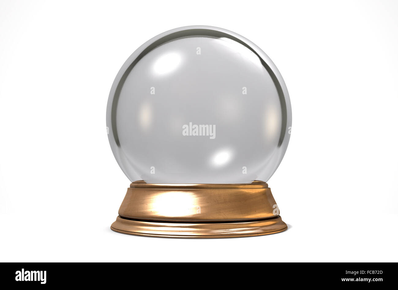 A regular crystal ball on an isolated white studio background Stock ...