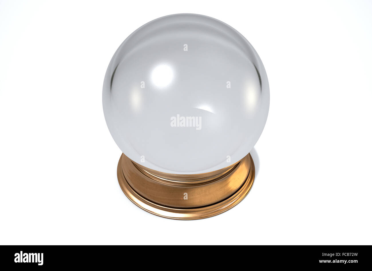 A regular crystal ball on an isolated white studio background Stock ...