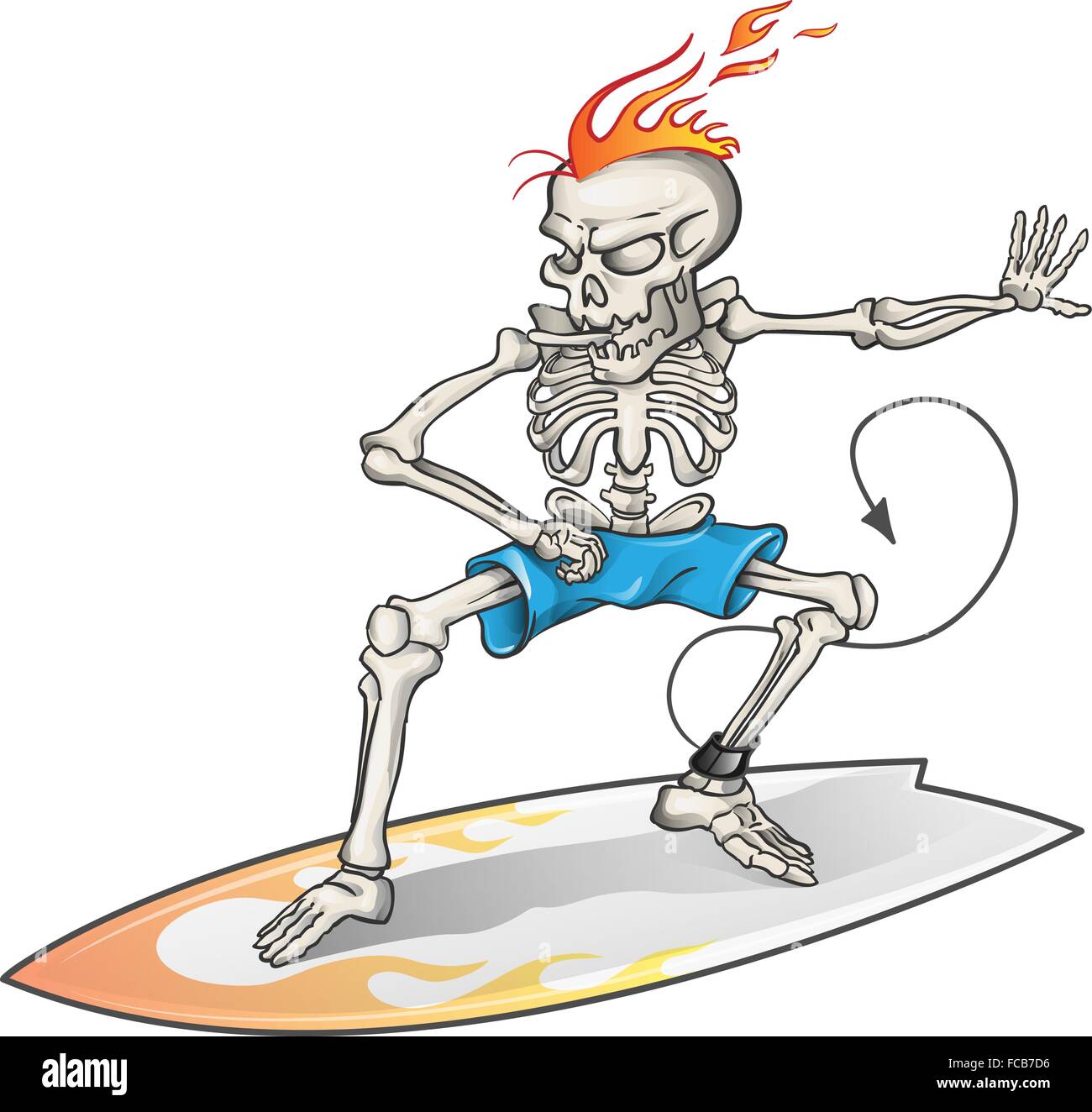 skeleton surfer isolated on background Stock Vector Image & Art - Alamy