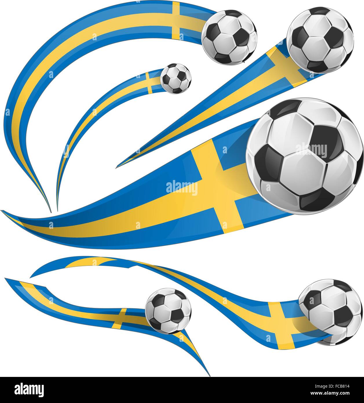 sweden flag set with soccer ball Stock Vector Image & Art - Alamy