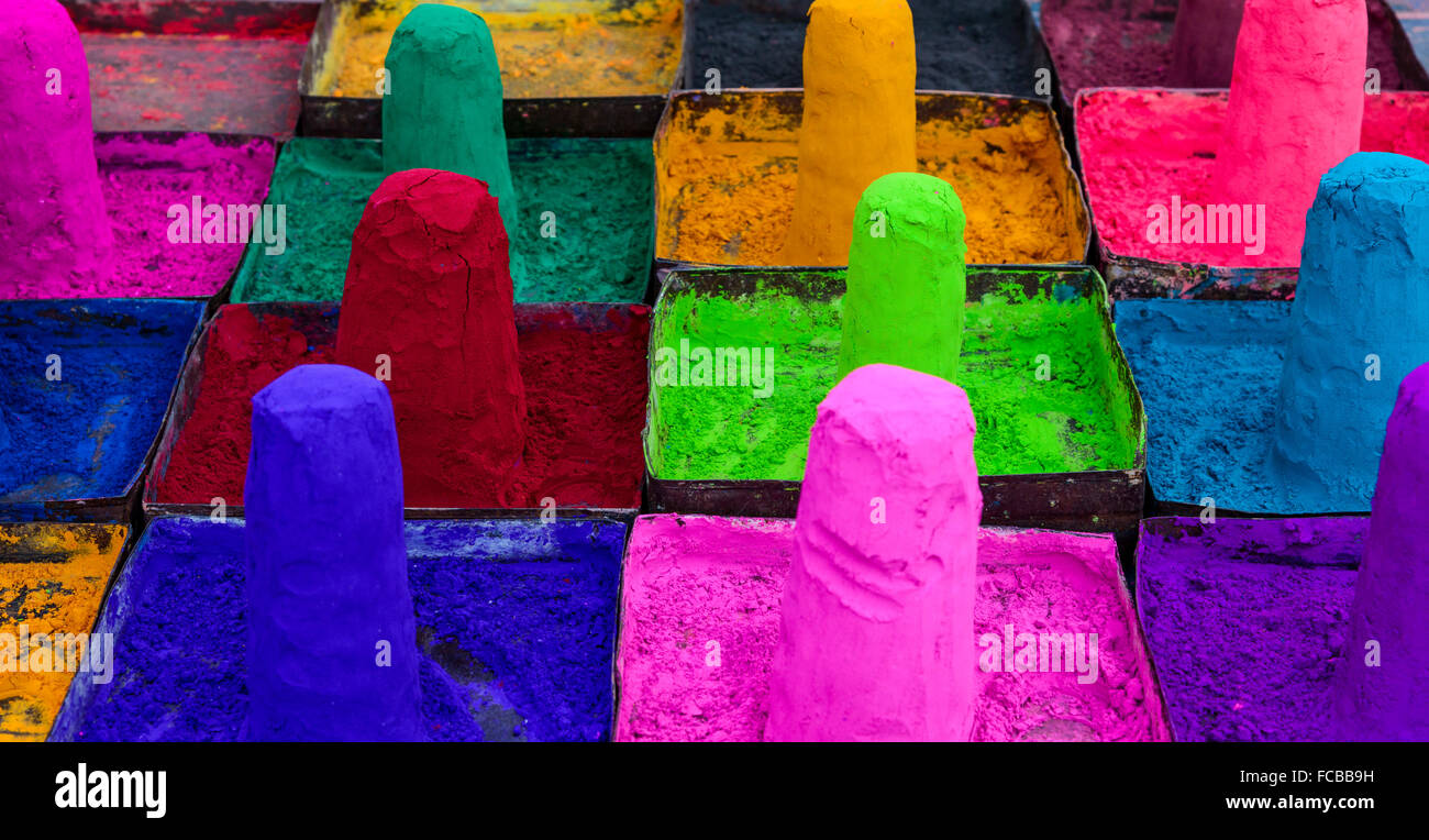 Coloring indian powder Stock Photo - Alamy