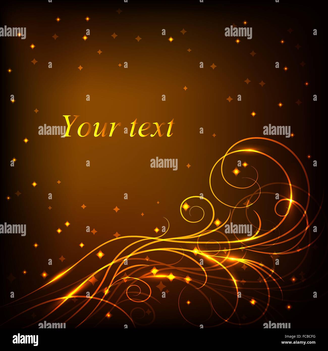 Beautiful gold pattern on dark background with stars Stock Vector Image ...