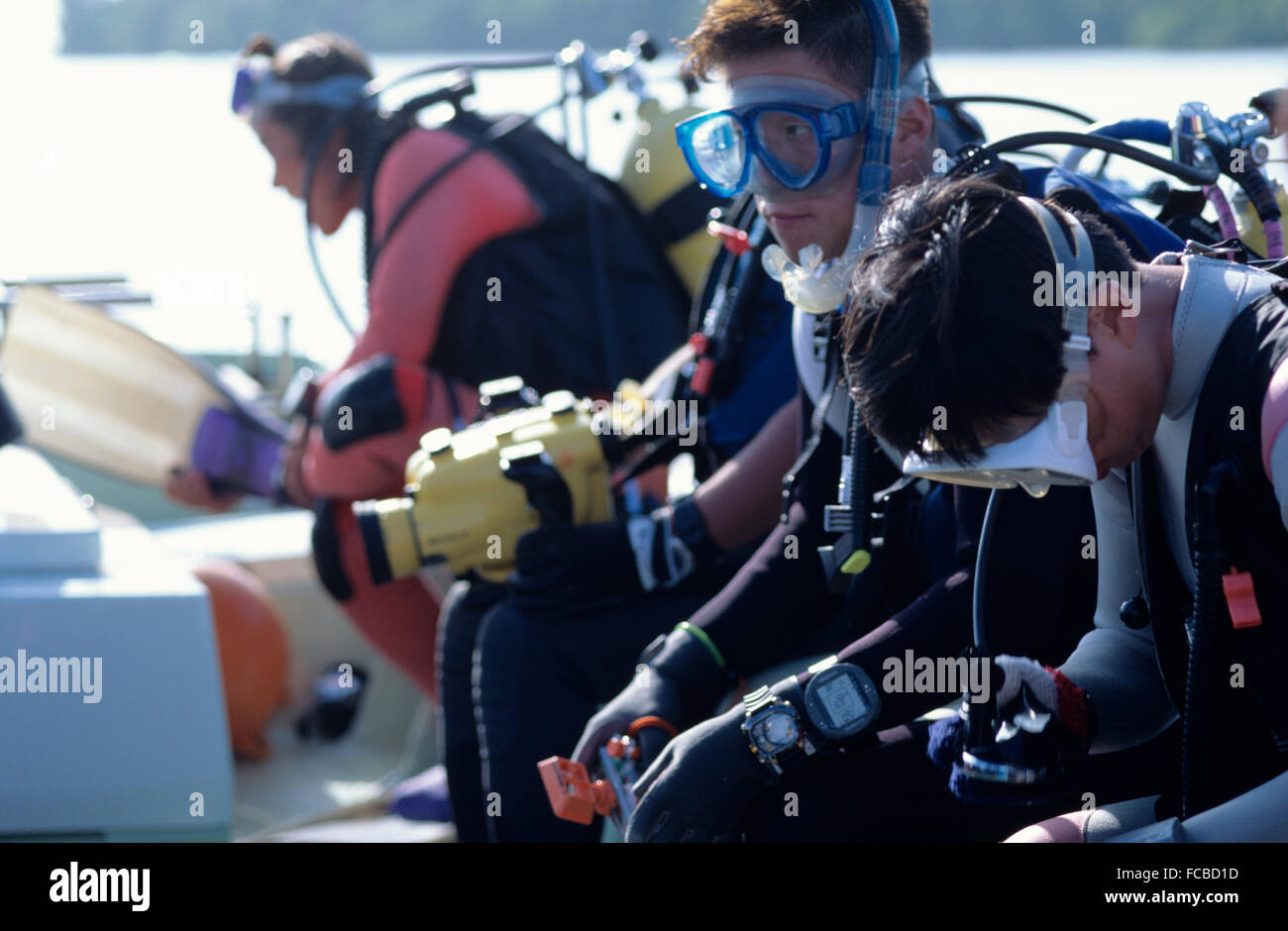 Republic of Palau, Live a board scuba dive operation Stock Photo - Alamy