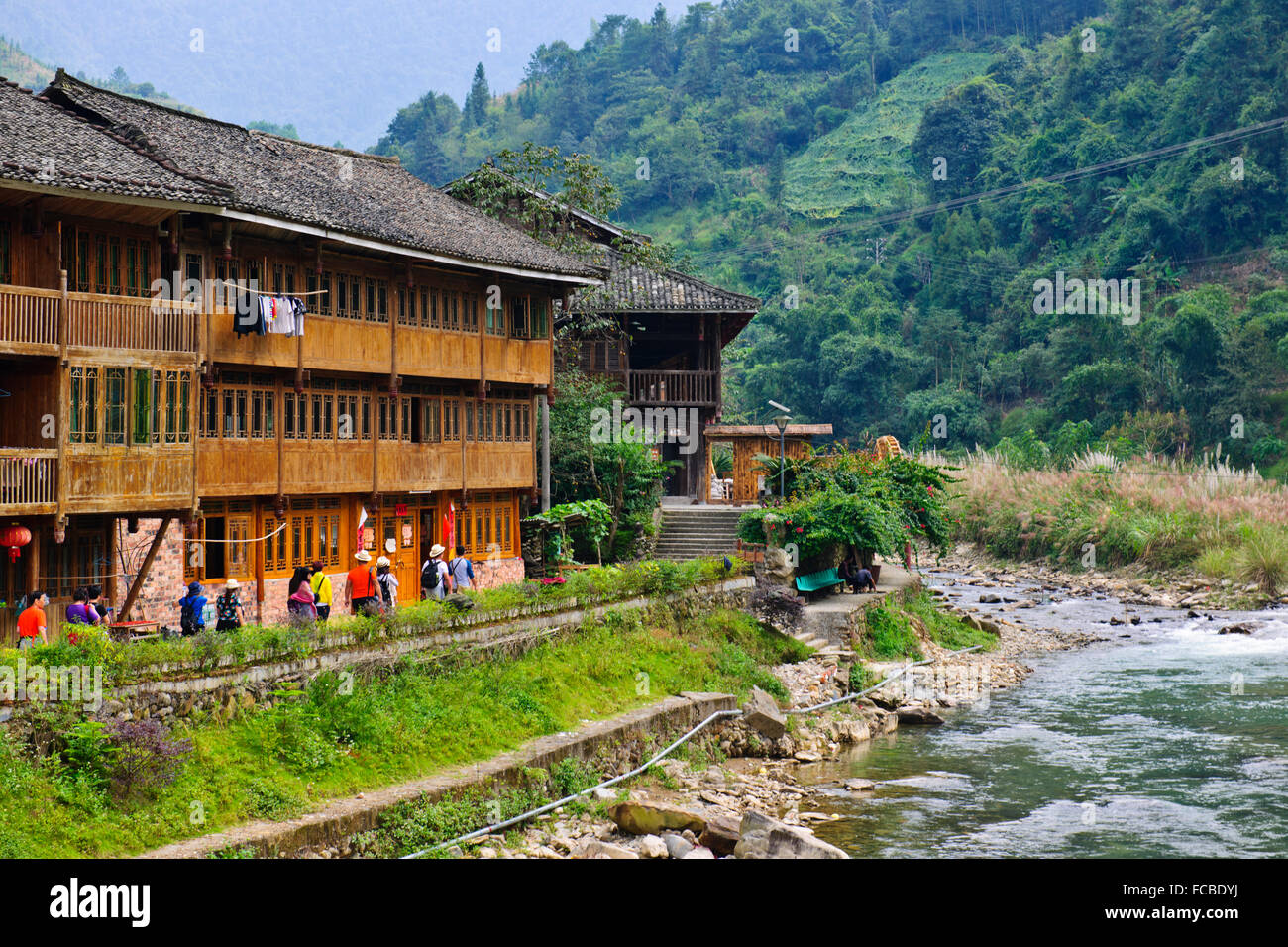Huangluo Yao Village,Village performance,Surrounding Area Rice Terraces ...