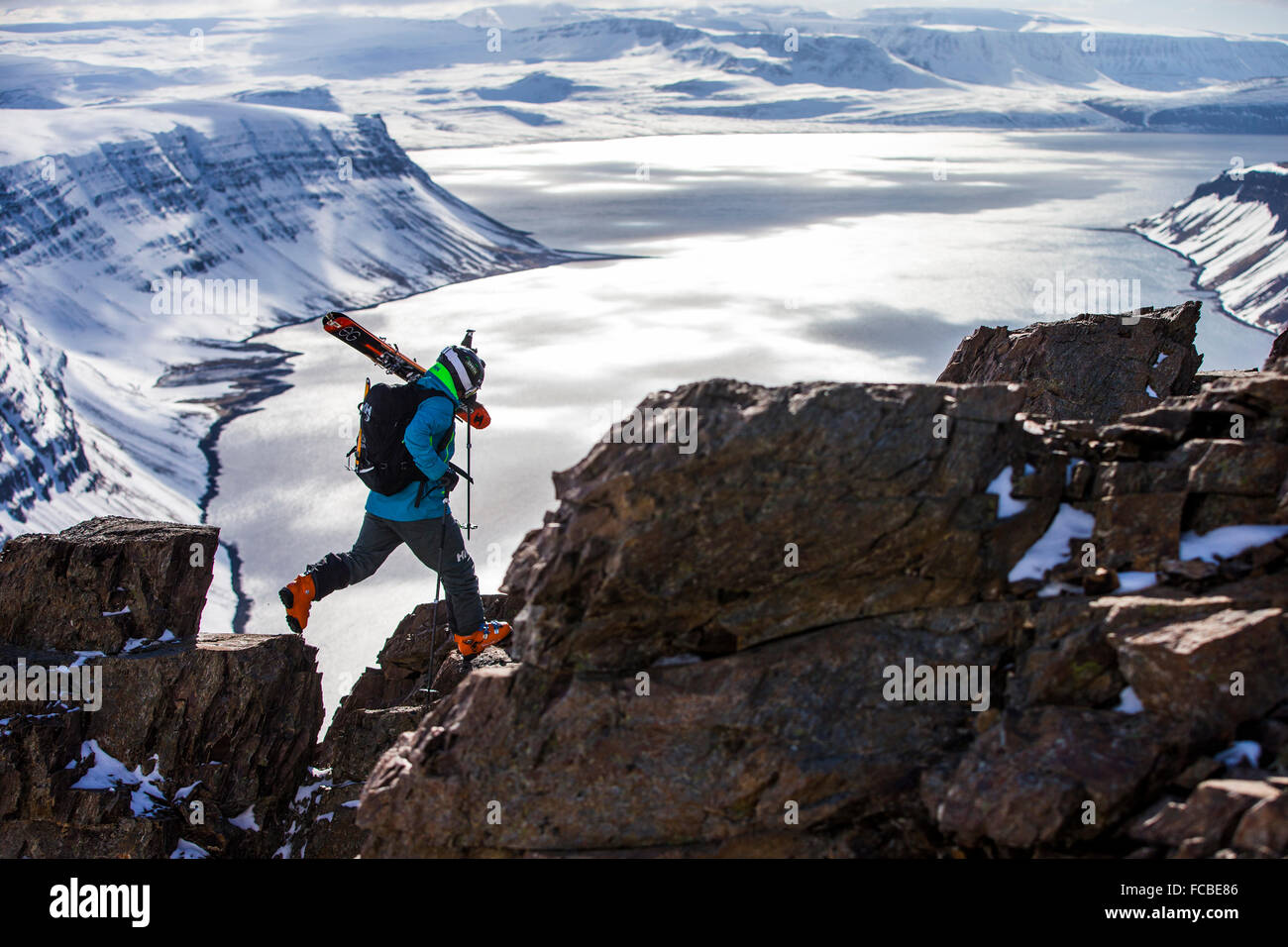 A man jumping through rocks hi-res stock photography and images - Alamy