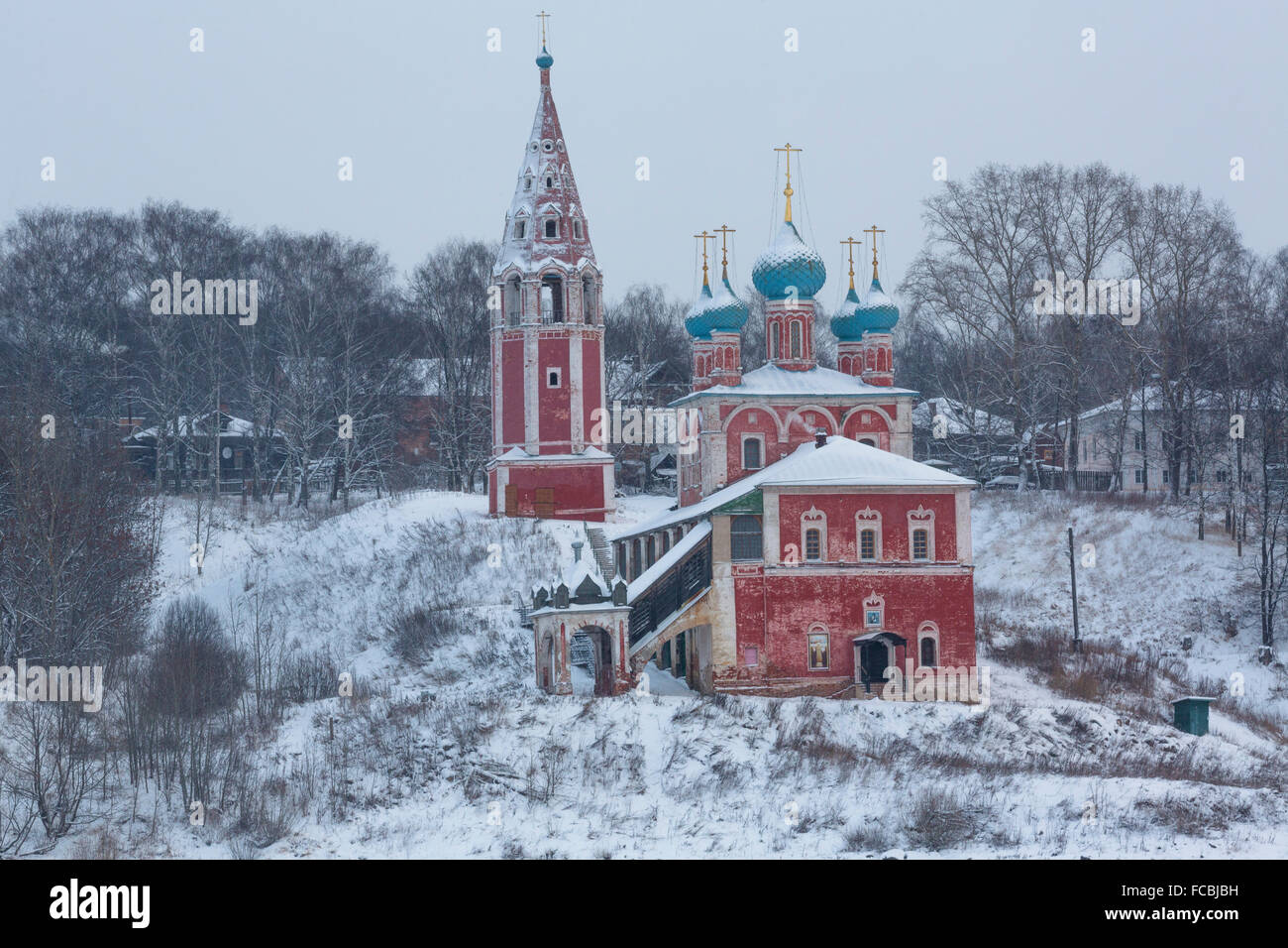 Winter view of the small Russian provincial town Tutaev (old name ...