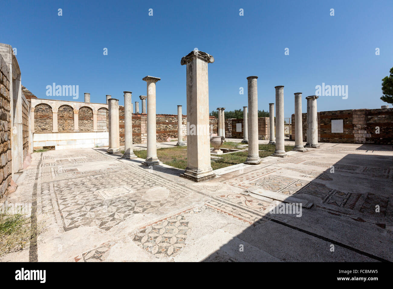 Pillars in the Sardis Synagogue, Turkey Stock Photo - Alamy