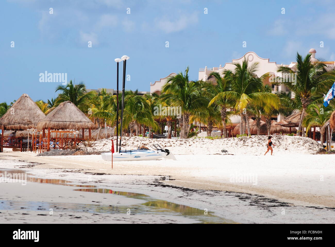 idyllic beach in Puerto Morelos, Riviera Maya, Mexico Stock Photo - Alamy