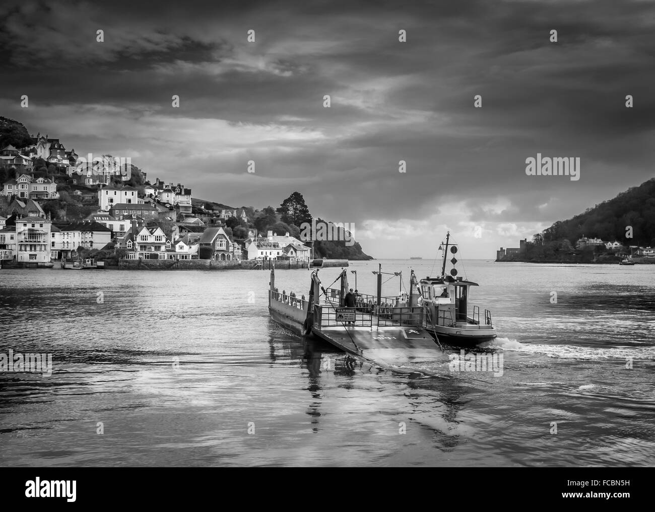 car ferry crossing from dartmouth to kingswear,devon Stock Photo - Alamy