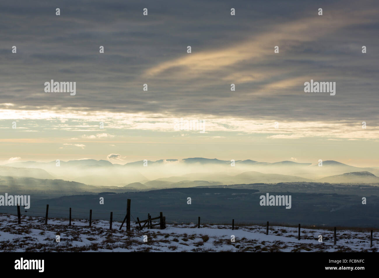 Looking towards the Lake District hills from Hartside in the North ...