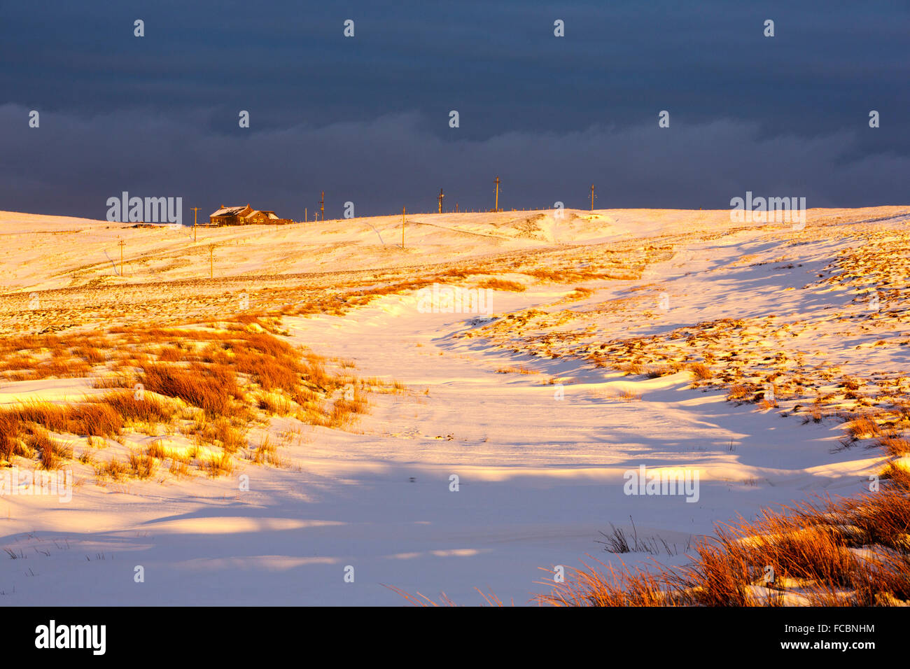 Looking towards The Hartside Cafe in the North Pennines, Cumbria, UK ...