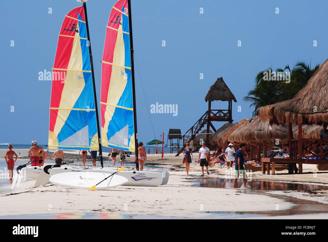 idyllic beach in Puerto Morelos, Riviera Maya, Mexico Stock Photo - Alamy