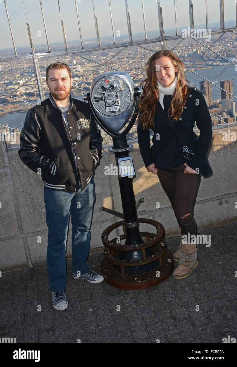New York, NY, USA. 21st Jan, 2016. Bryan Caraway, Miesha Tate at a ...