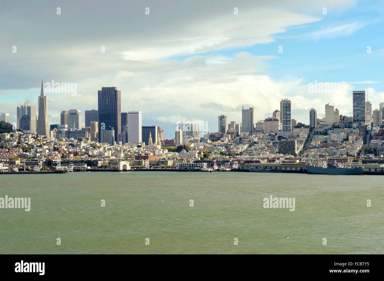 The San Francisco skyline in California, United states of America from ...