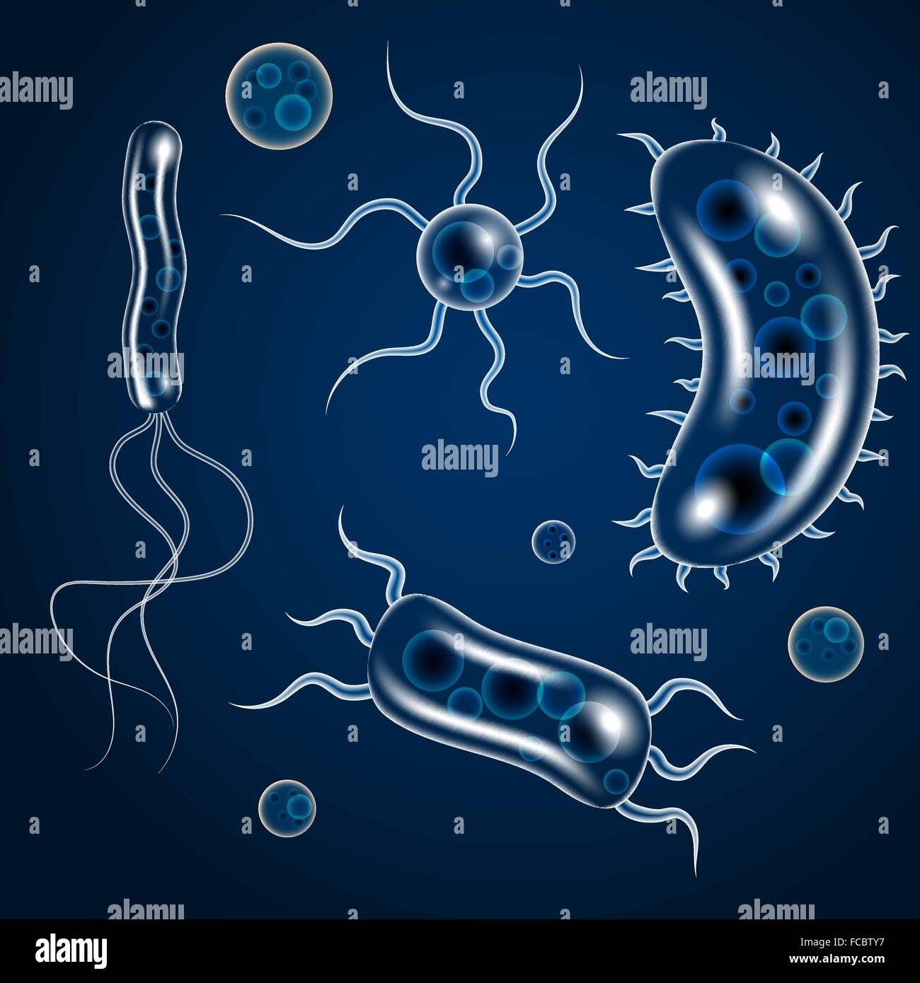 Vector bacteria, microbes icon set Stock Vector Image & Art - Alamy