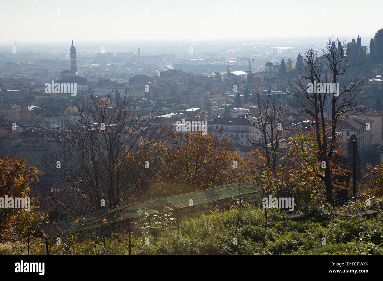 Citta Bassa (Lower Town) in Bergamo, Lombardy, Italy. Panoramic view ...