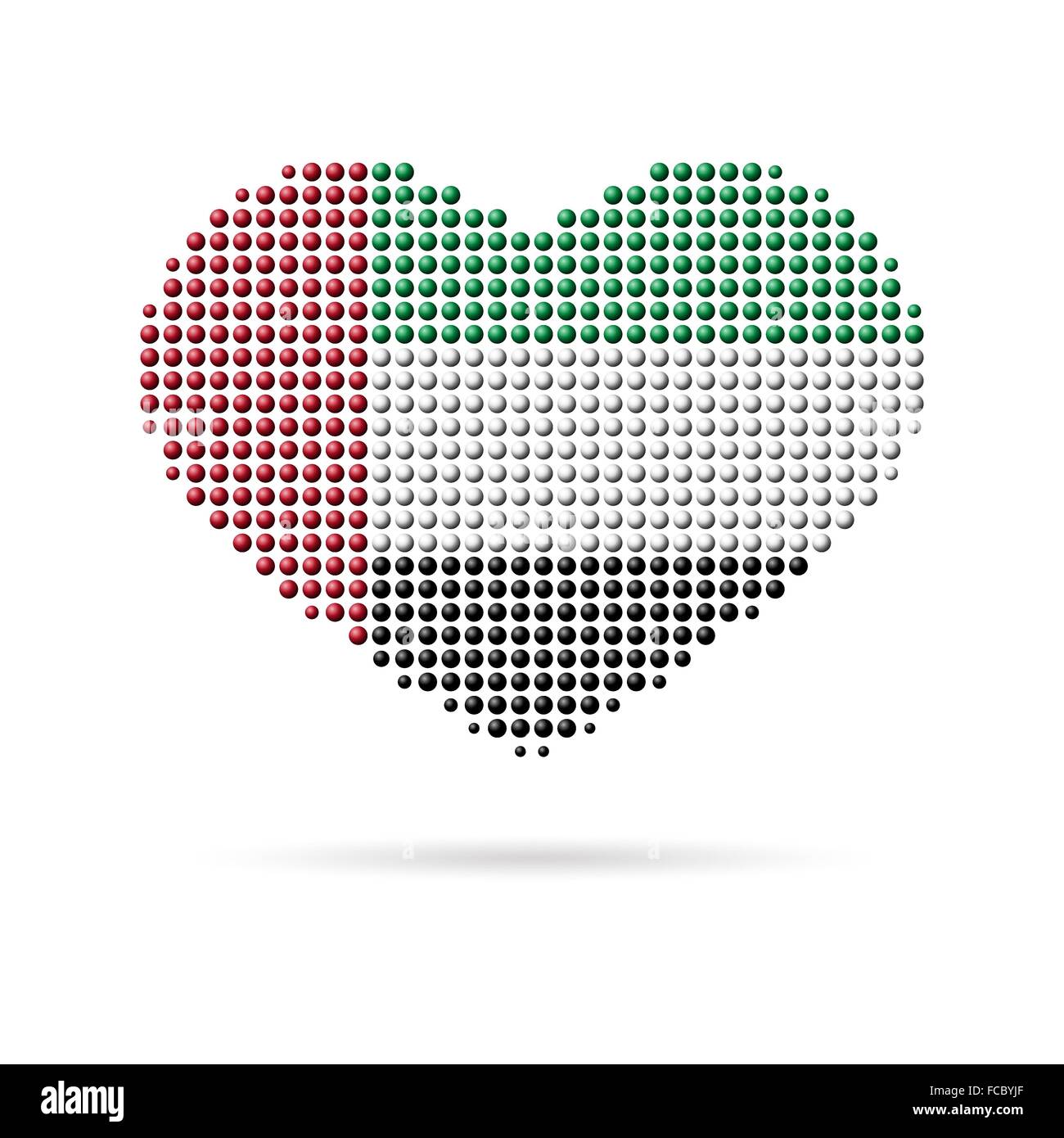 I love UAE, Creative heart flag Stock Vector Image & Art - Alamy
