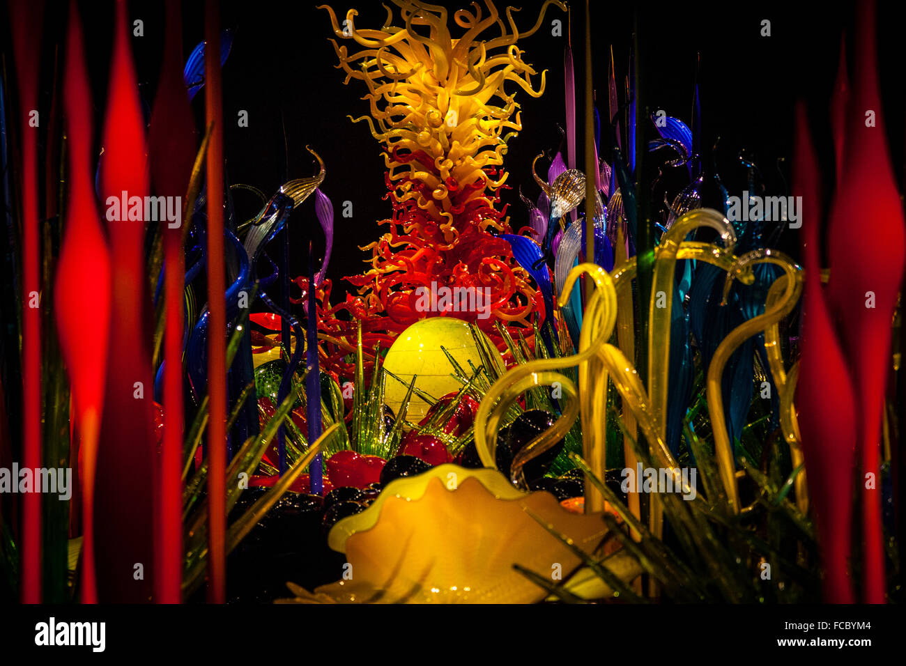 Chihuly Garden and Glass museum featuring one of Dale Chihuly's largest ...