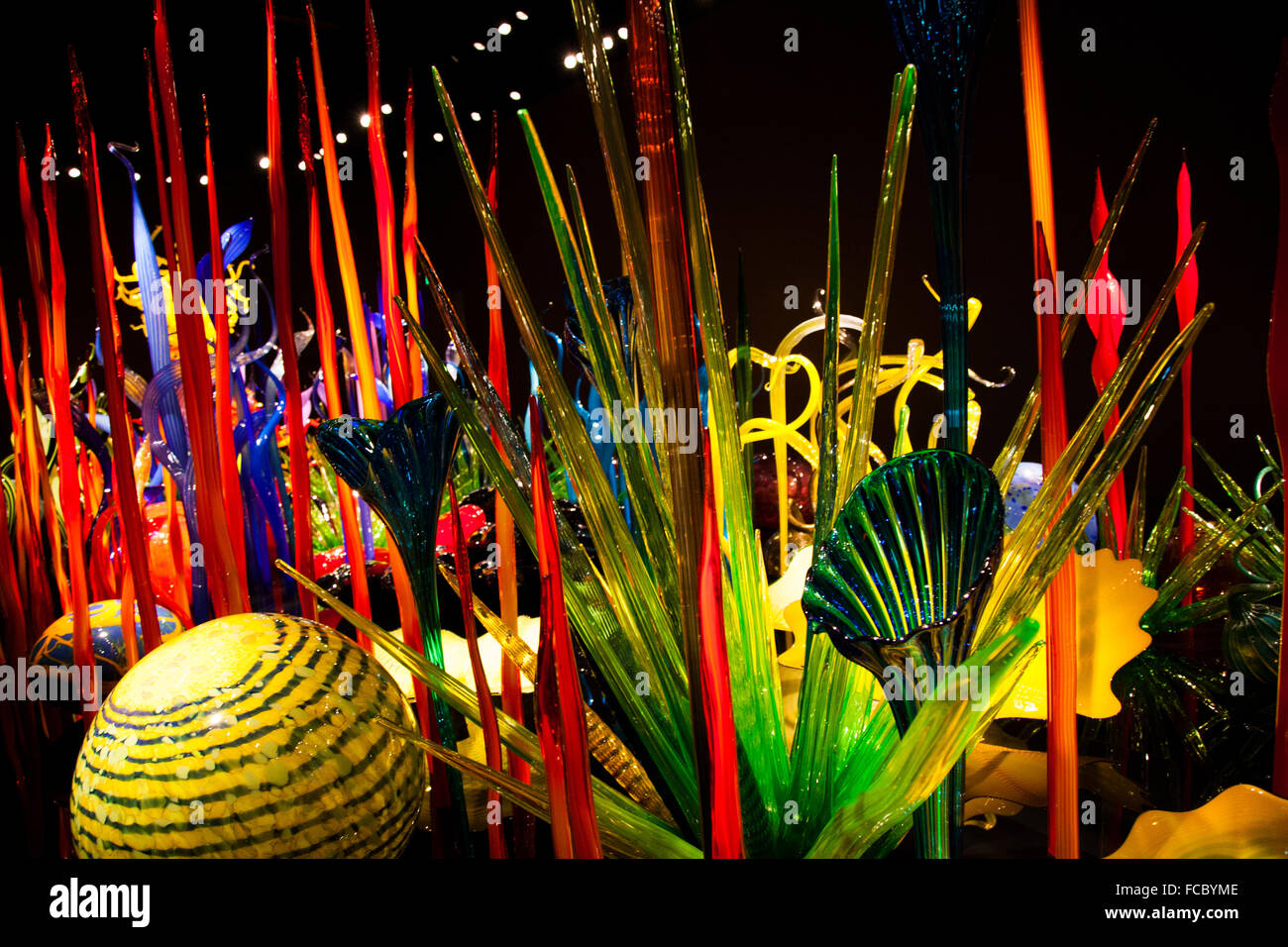 Chihuly Garden and Glass museum featuring one of Dale Chihuly's largest ...