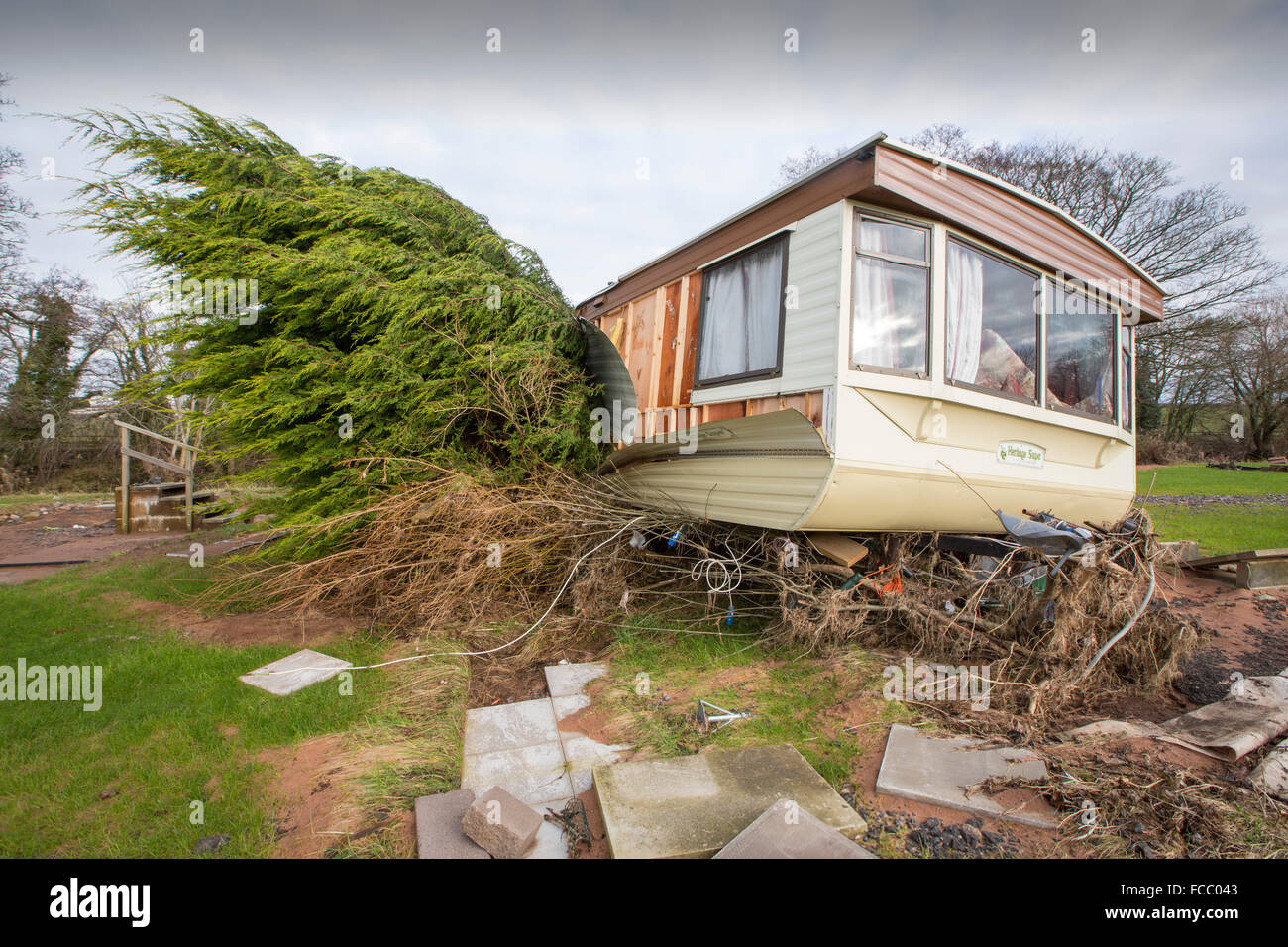 A carvan park that contained around thirty static caravans in bolton ...