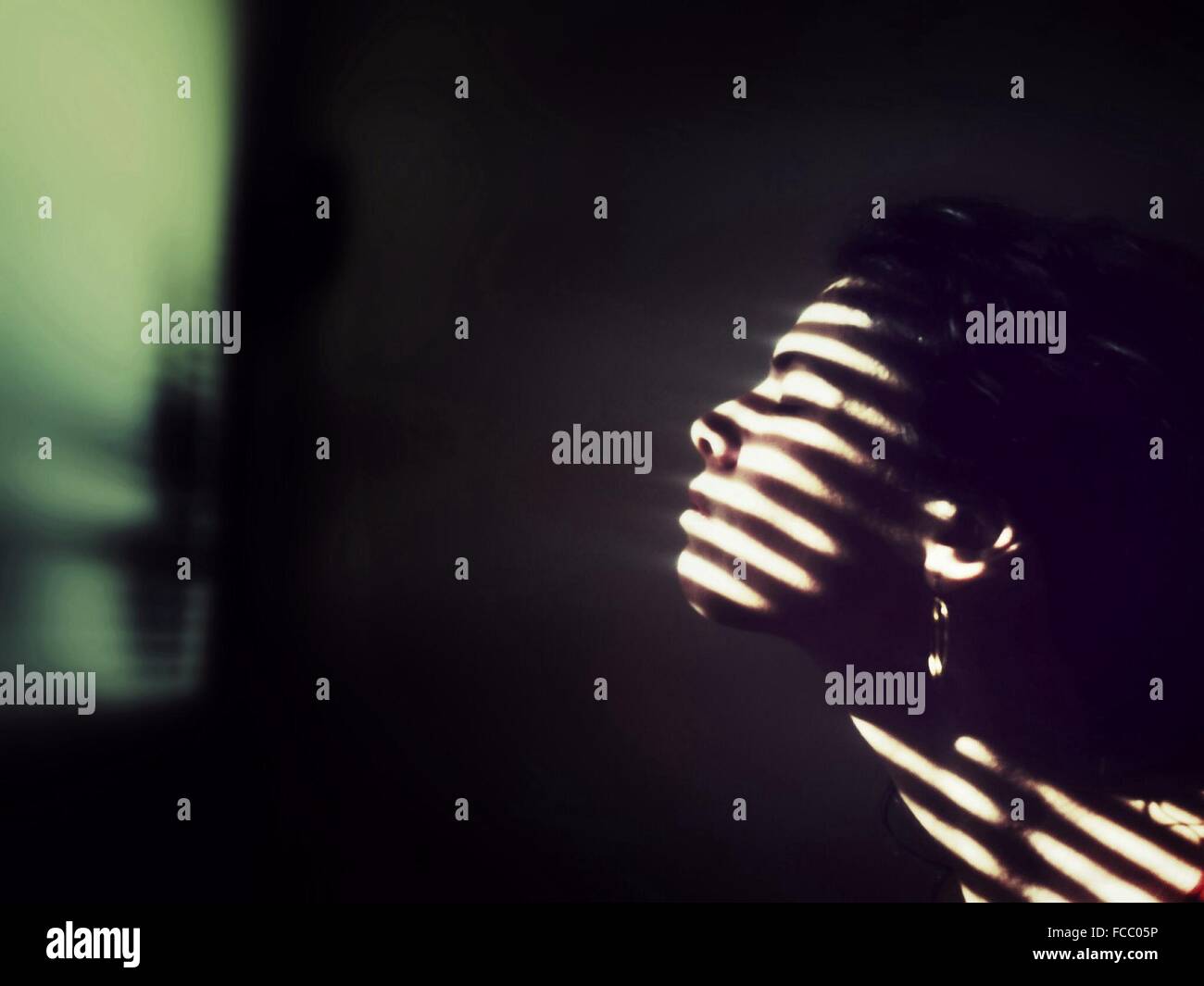 Woman face side view hi-res stock photography and images - Alamy