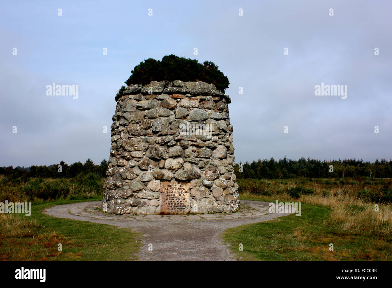 The memorial cairn at Culloden, Scotland Stock Photo - Alamy