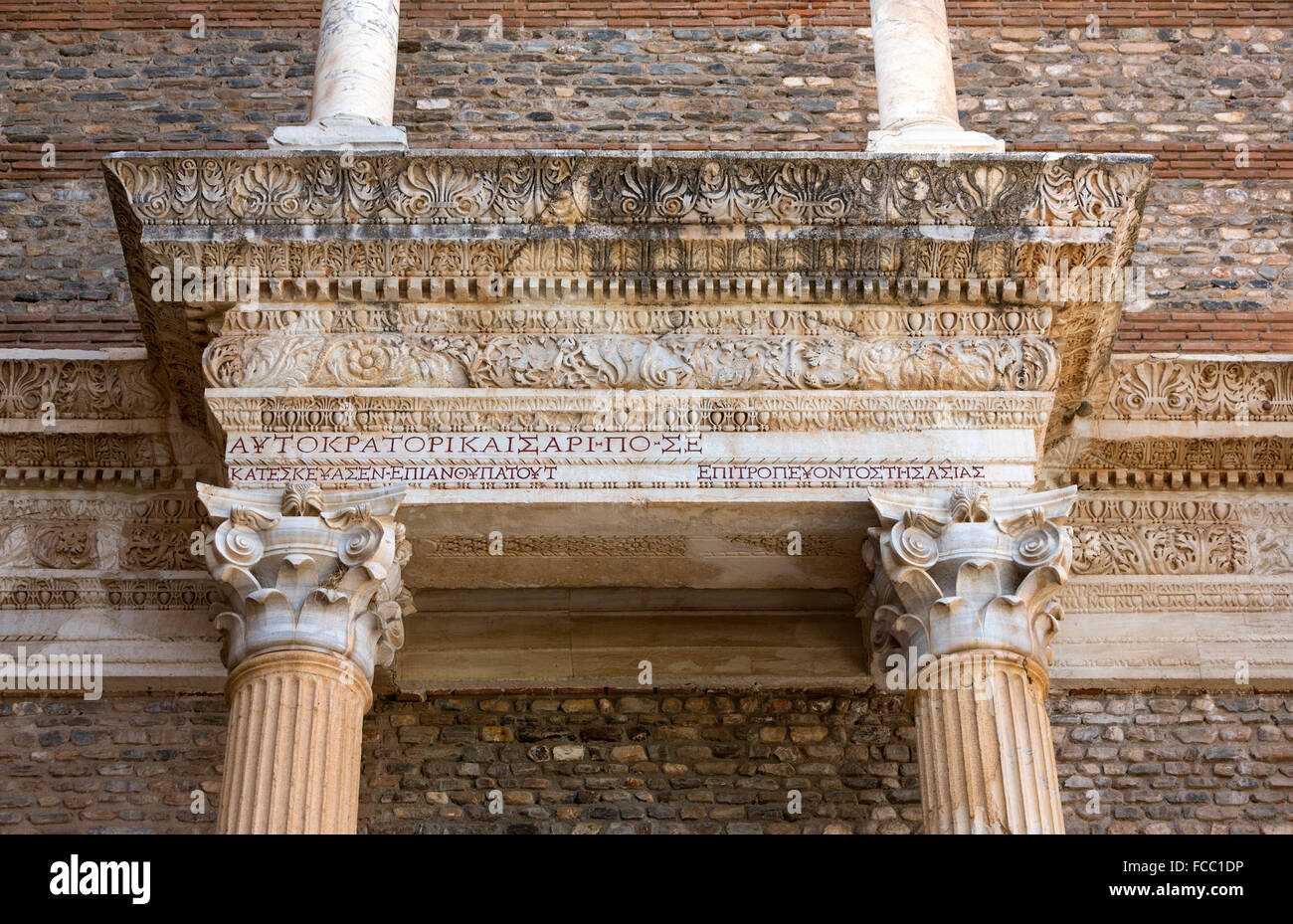 Corinthian capitals in the Hall of the Imperial Court, Greek gymnasium ...