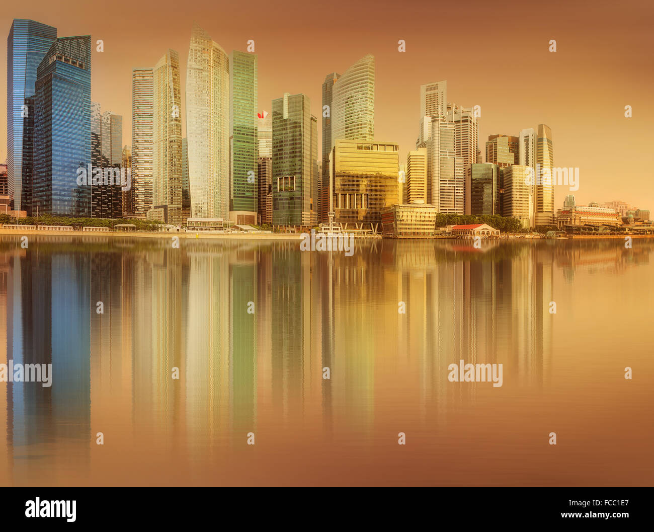 Singapore Skyline and view of skyscrapers on Marina Bay Stock Photo - Alamy