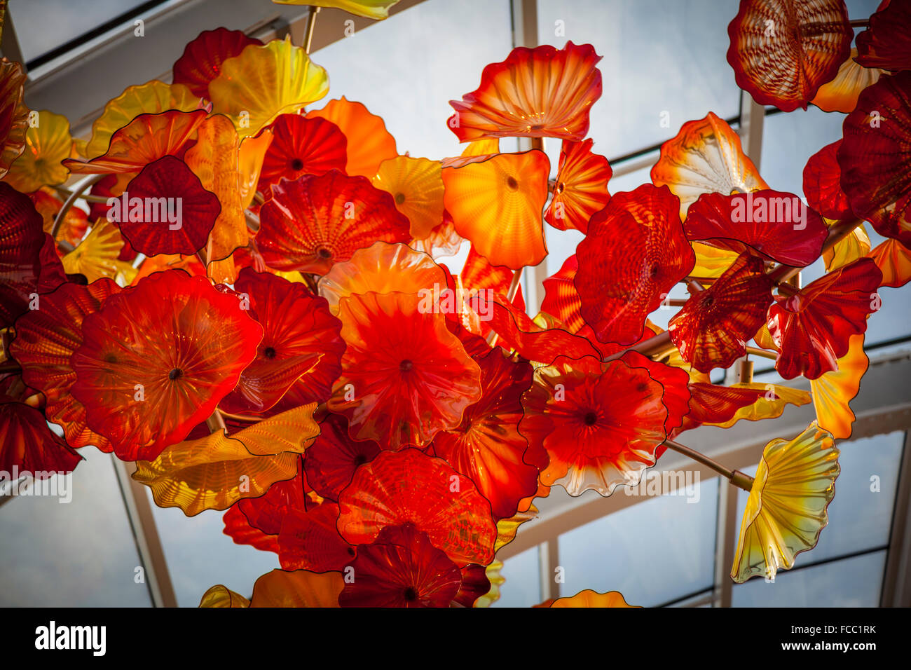 Chihuly Garden and Glass museum featuring one of Dale Chihuly's largest ...