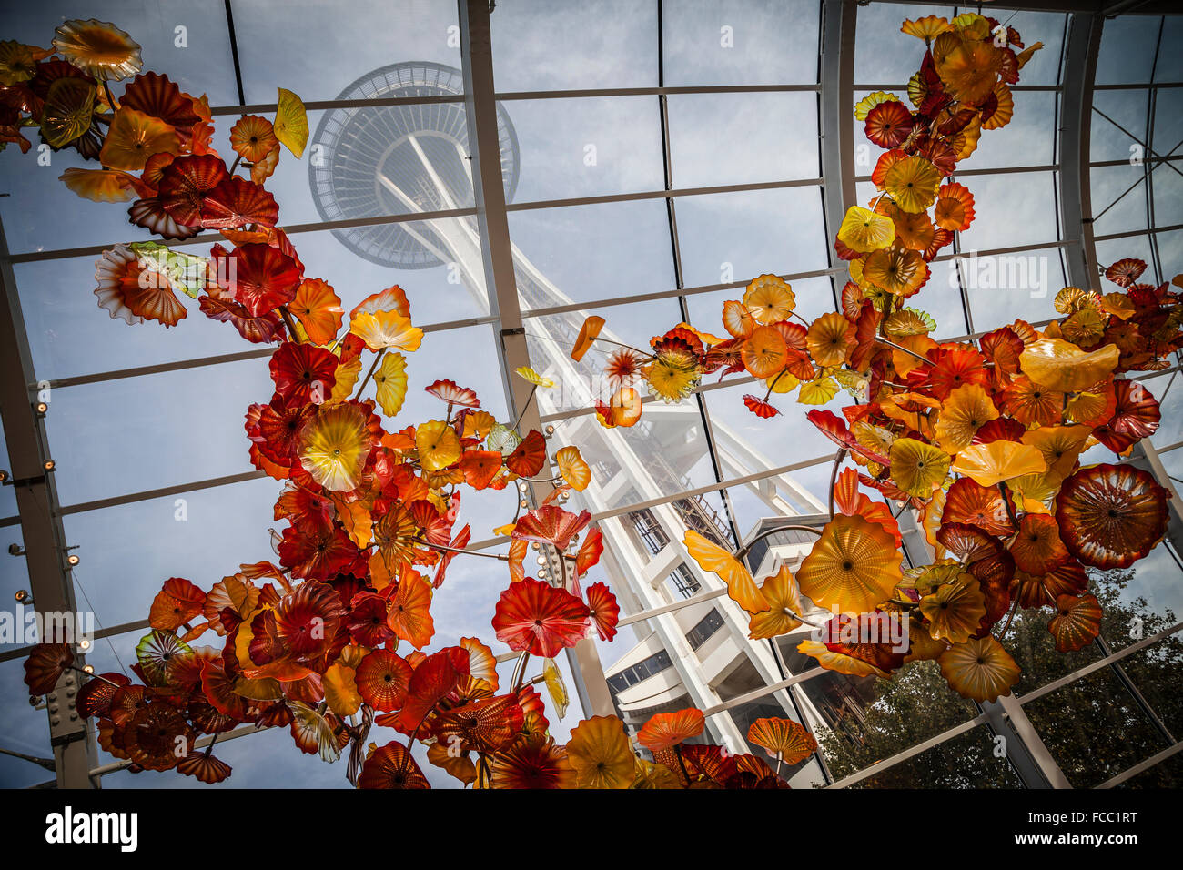 Chihuly Garden and Glass museum featuring one of Dale Chihuly's largest ...