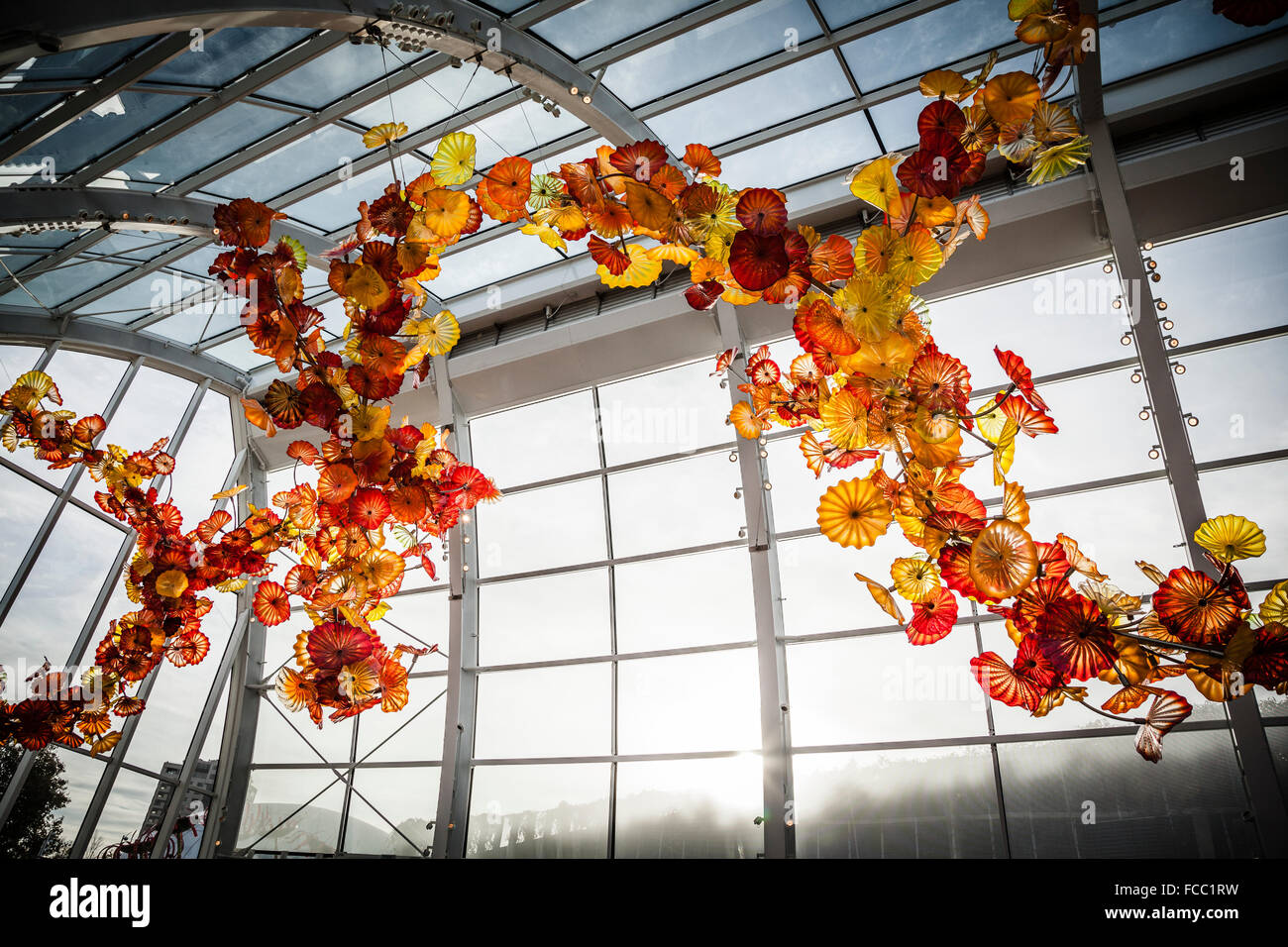 Chihuly Garden and Glass museum featuring one of Dale Chihuly's largest ...